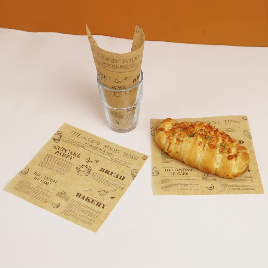 Brown parchment paper, Bake Gold pattern, size 6x6 inches (can be baked ...